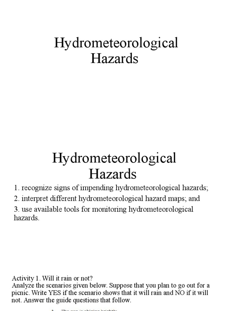 Hydrometeorological Hazards | PDF | Thunderstorm | Tropical Cyclones