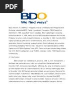 BDO: Leading Bank in the Philippines | PDF | Economies | Financial Services