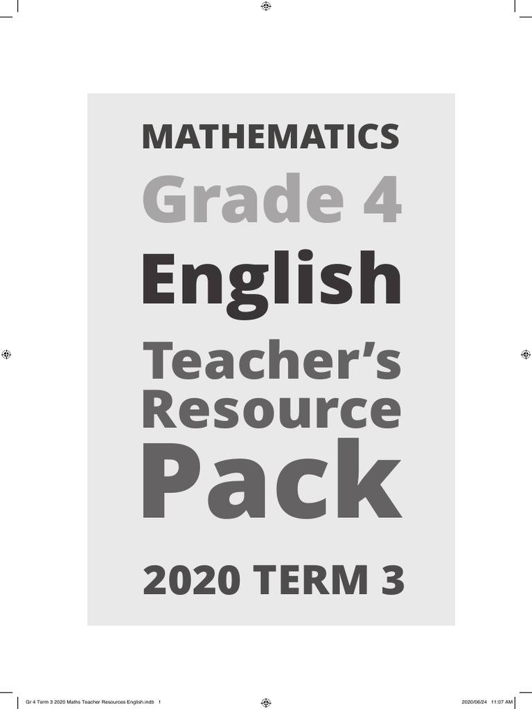 GR 4 Term 3 2020 TMU Maths Teacher Resources | PDF | Science | Arithmetic GR 4 Term 3 2020 TMU Maths Teacher Resources | PDF | Science | Arithmetic