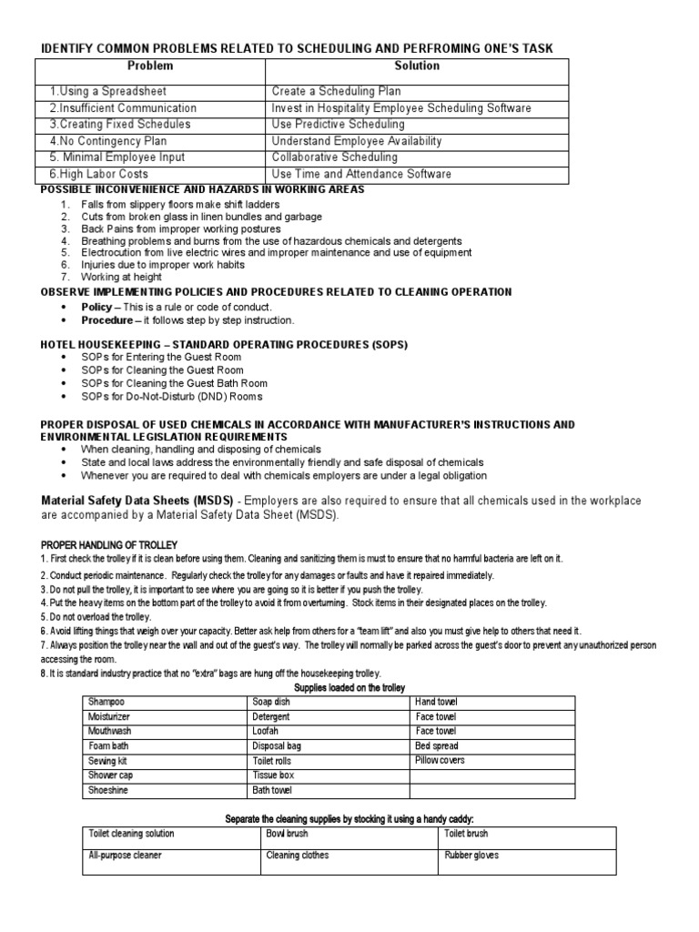 Identify Common Problems Related To Scheduling and Perfroming One | PDF ... Identify Common Problems Related To Scheduling and Perfroming One | PDF ...