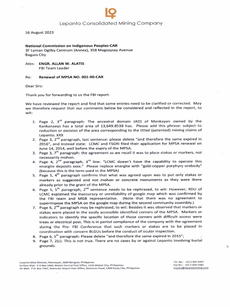 FBI Report Comments | PDF