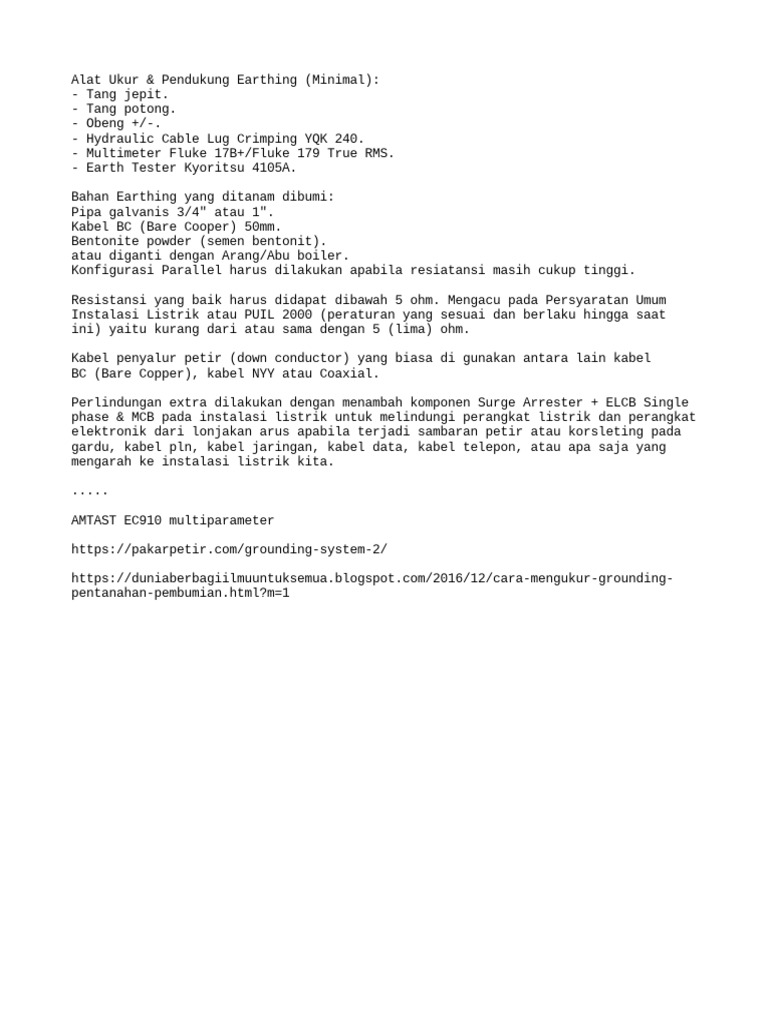 Grounding System | PDF