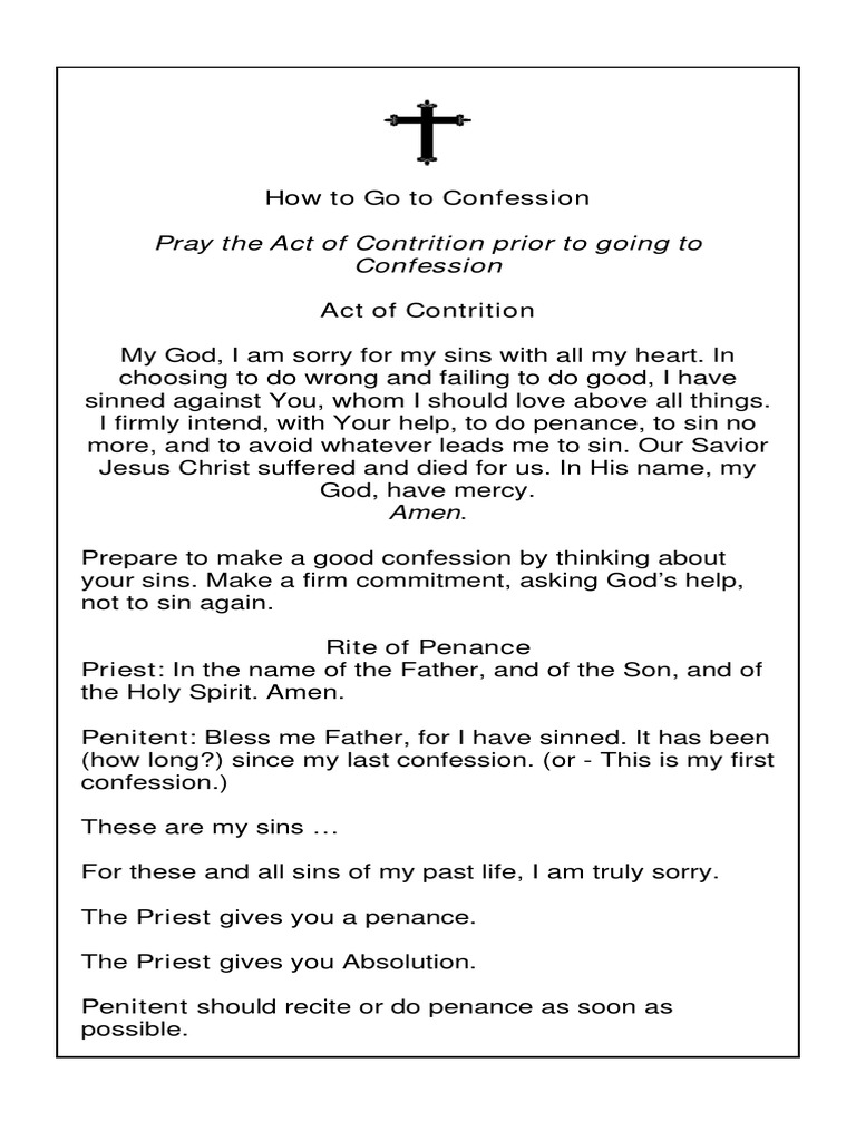 How To Go To Confession | PDF