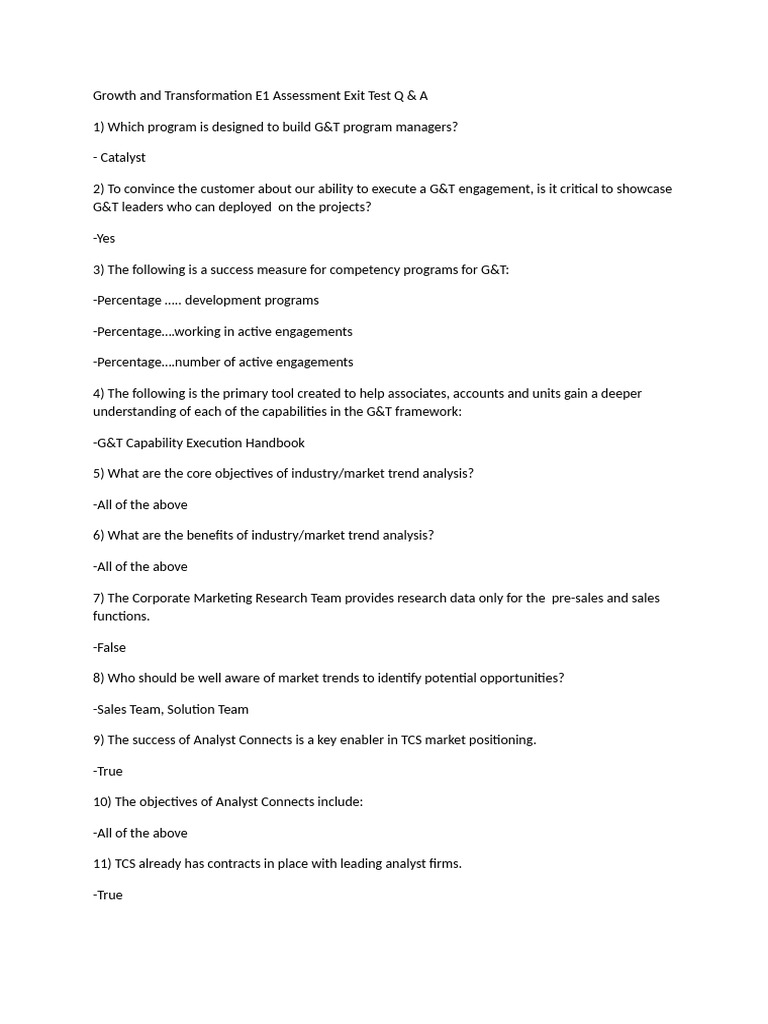 129 Growth - and - Transformation - E1 - Assessment - Exit - Test - Q ...