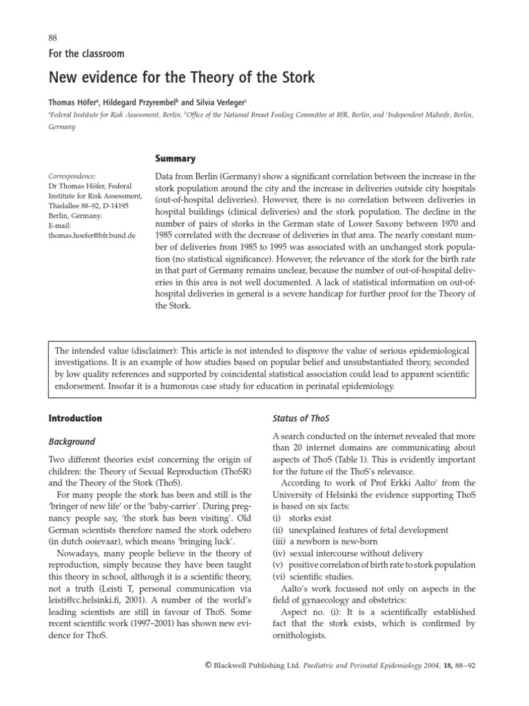 New Insights on Stork Theory | PDF | Social Science