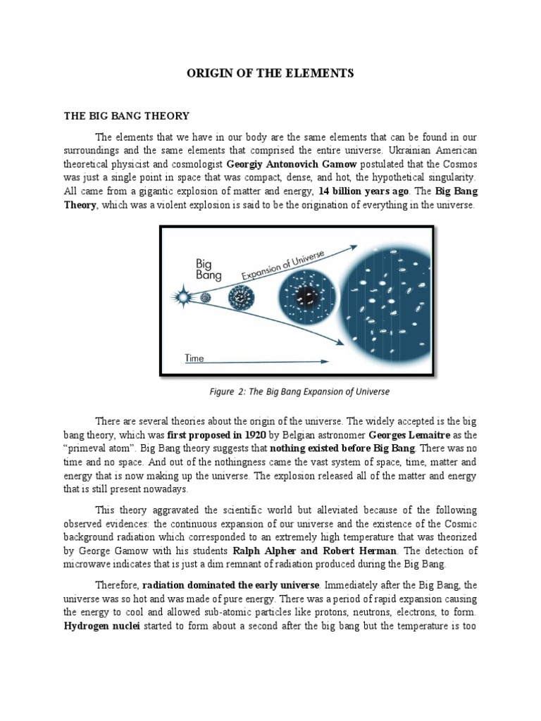 Origin of The Elements | PDF | Stars | Big Bang