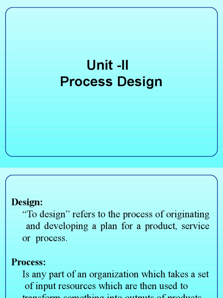 Unit2 Introduction Process Design | PDF | Design | Sandwich Unit2 Introduction Process Design | PDF | Design | Sandwich