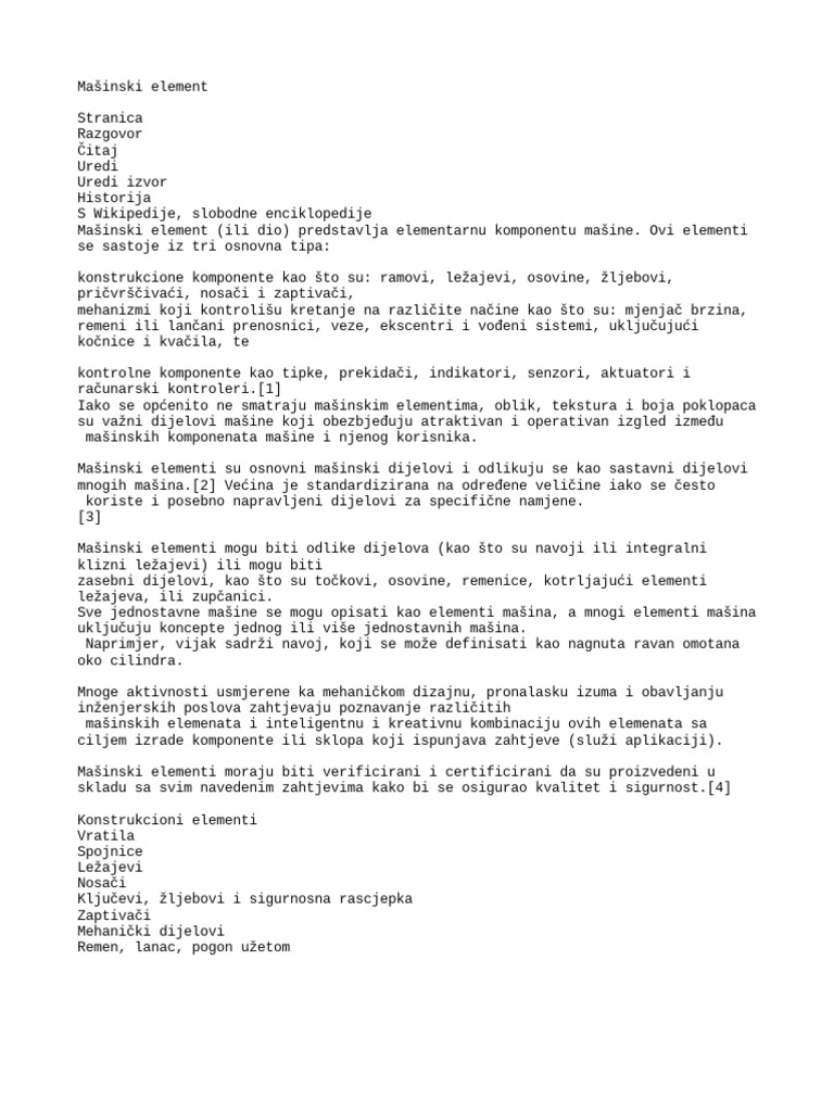Mašinski Elementi | PDF