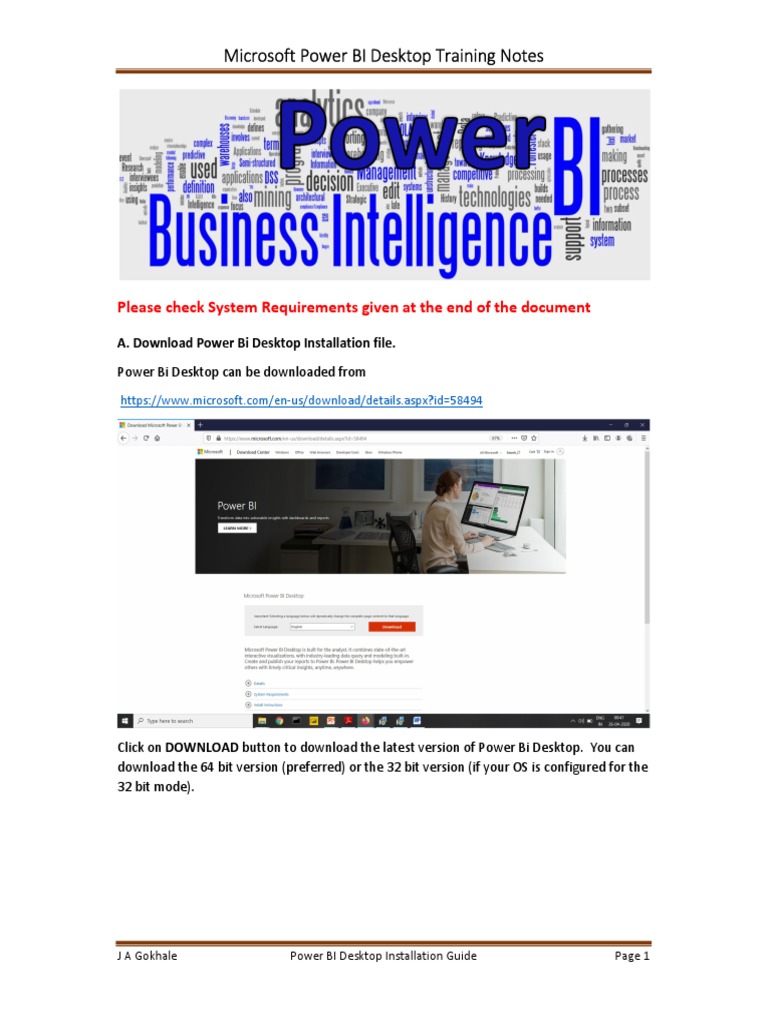 PowerBI Installation Guide | PDF