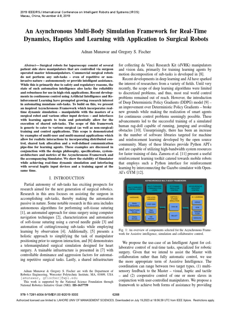An Asynchronous Multi-Body Simulation Framework For Real-Time Dynamics ... An Asynchronous Multi-Body Simulation Framework For Real-Time Dynamics ...