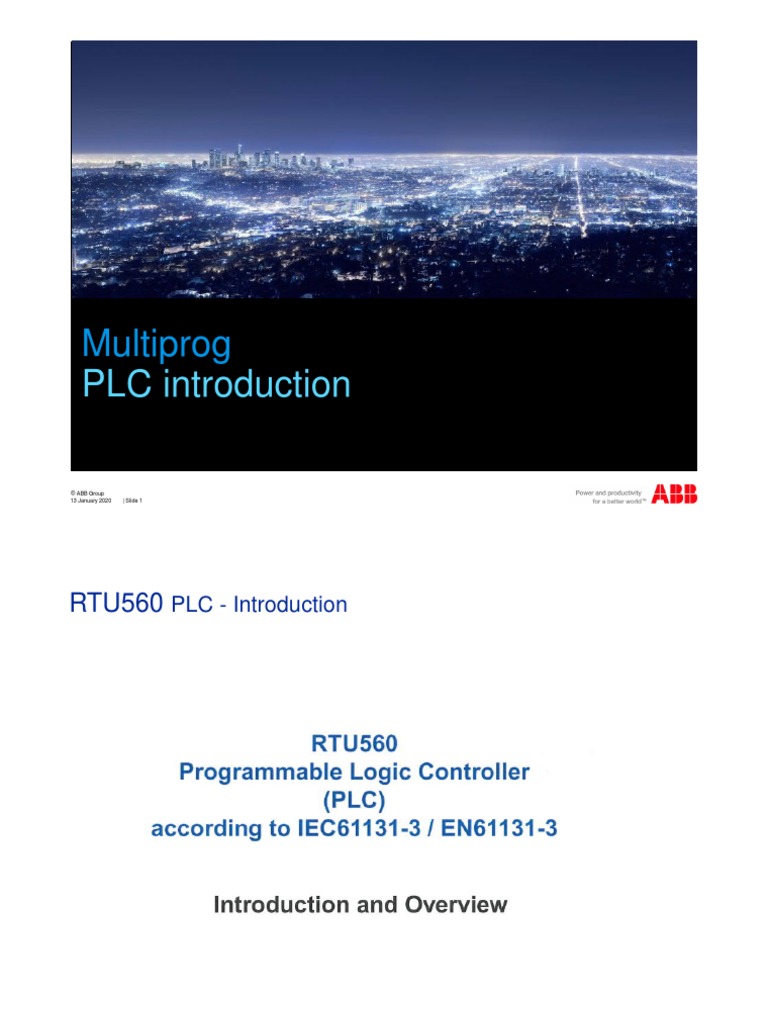10 - 1 RTU560 - PLC - Introduction | PDF | Programmable Logic ...