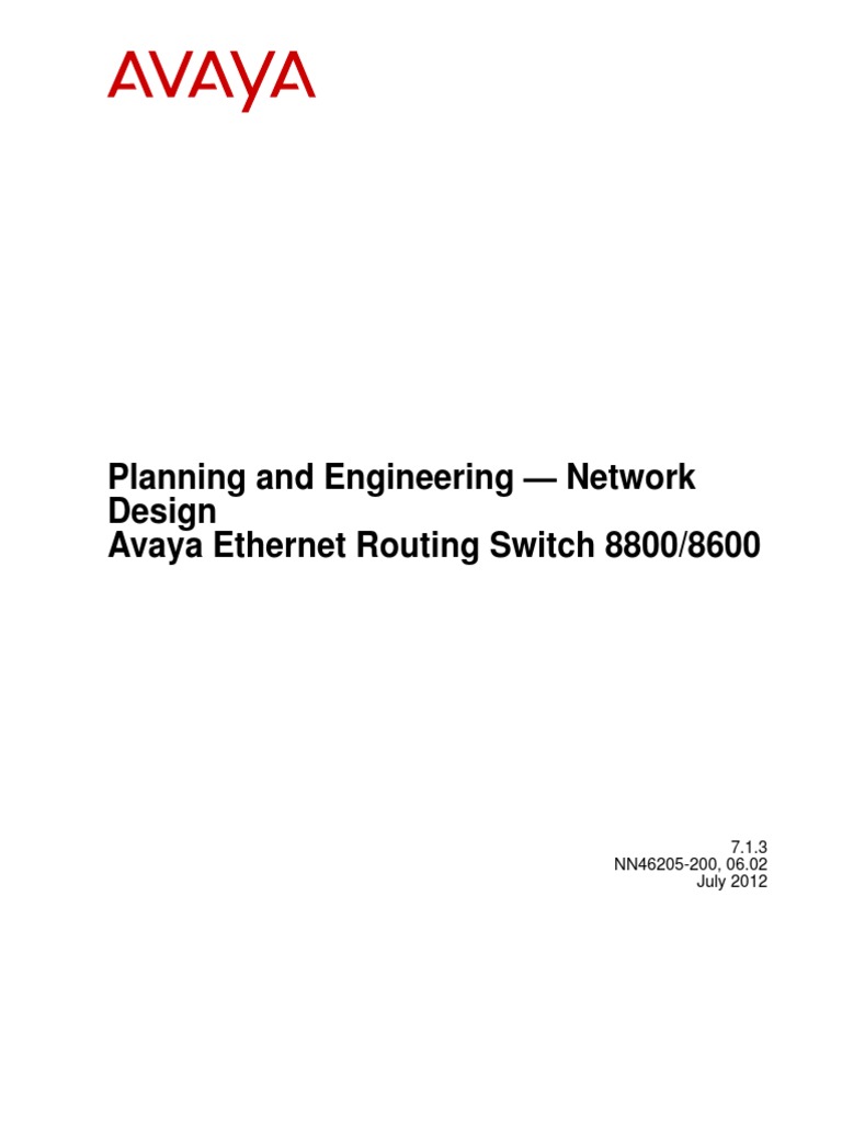 Avaya Network-Design | PDF | Computer Network | Quality Of Service