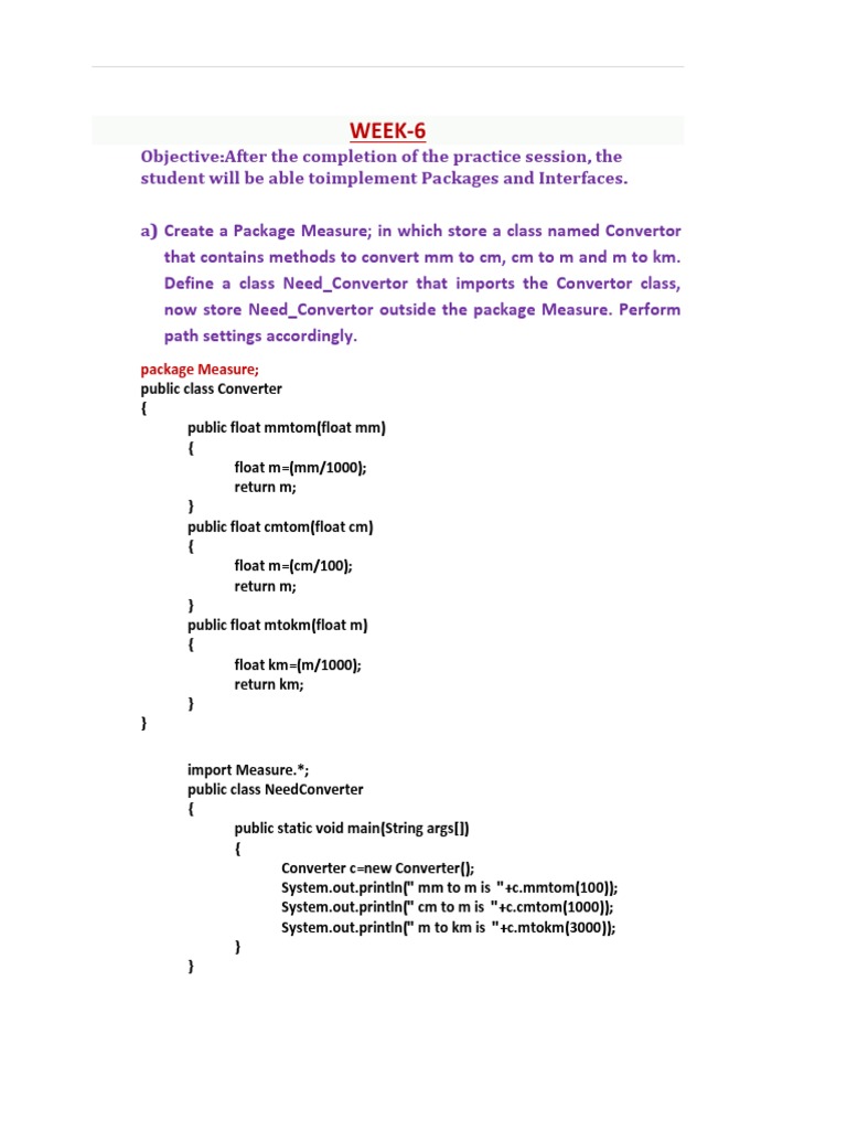 OOP Lab Manual - A7603 - II Year - 2 Semester - CSM | PDF | Method (Computer Programming ...