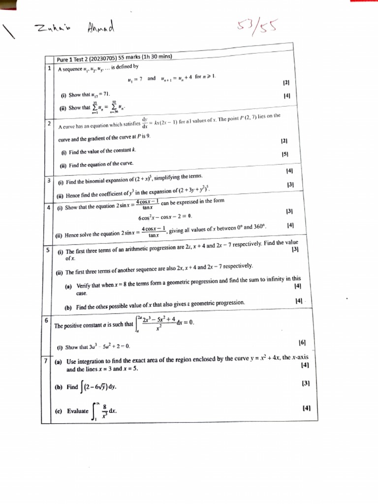 Zuhaib 20230705 | PDF | Equations | Algebra