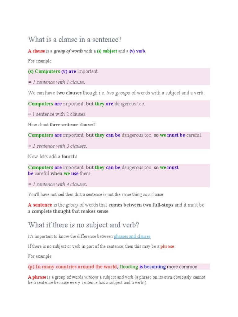 Syntax | PDF | Subject (Grammar) | Clause