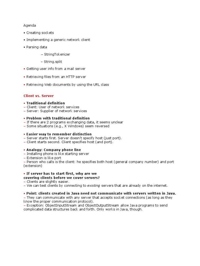 Client vs. Server | PDF | Port (Computer Networking) | Server (Computing)