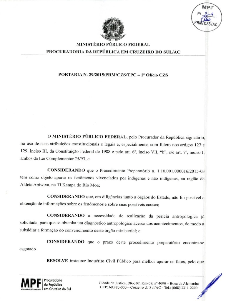 Inquerito Civil MPF | PDF