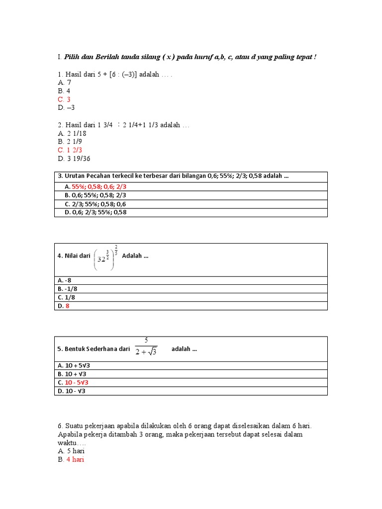 Soal MTK 9,,, Helda Baru | PDF