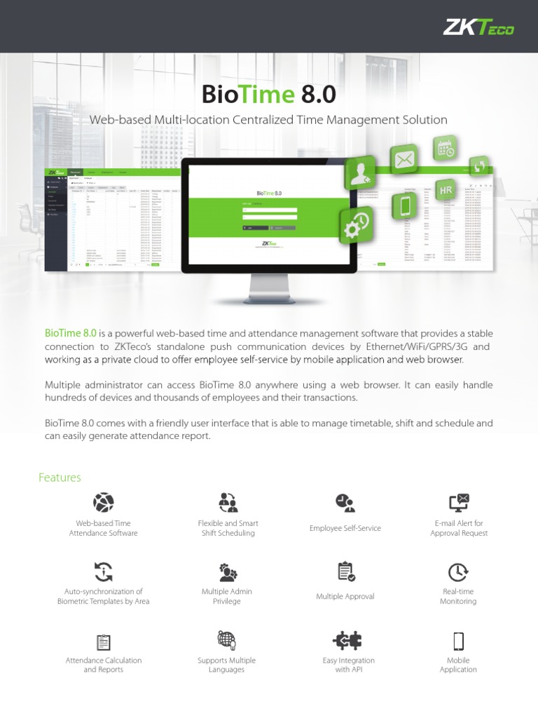 BioTime-8 0 | PDF | Web Application | Mobile App