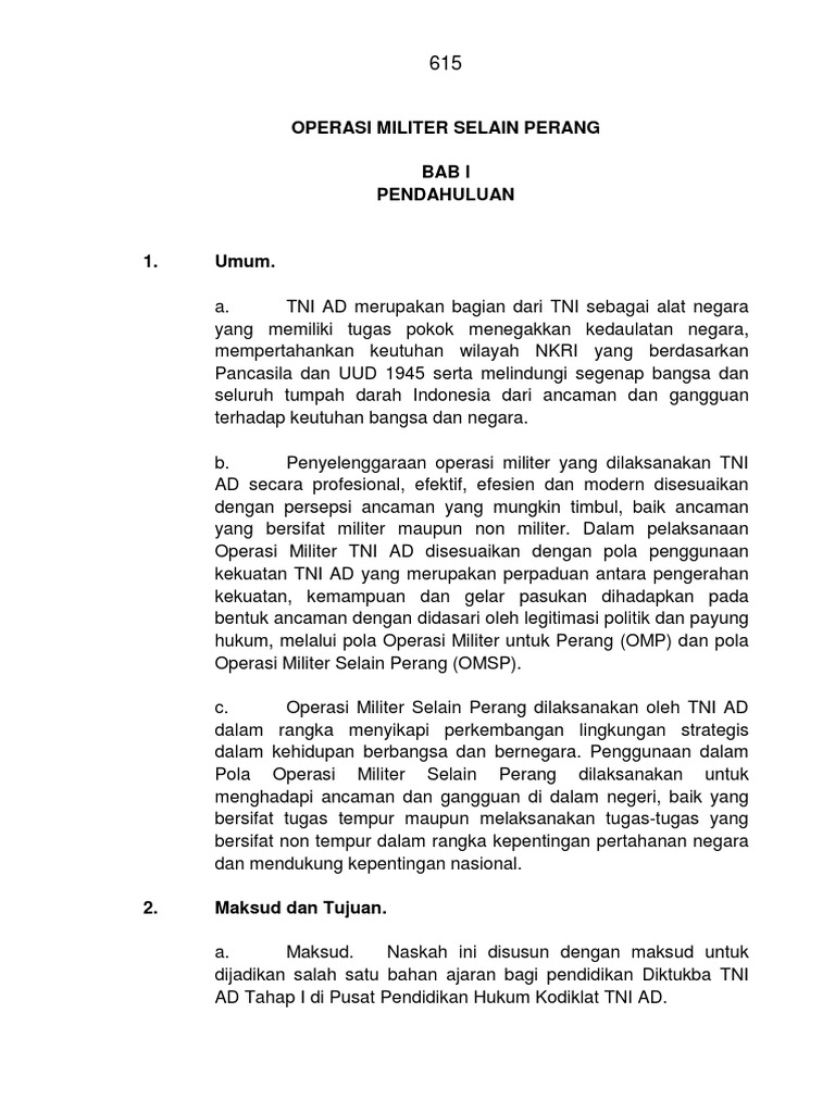 Operasi Militer Selain Perang | PDF