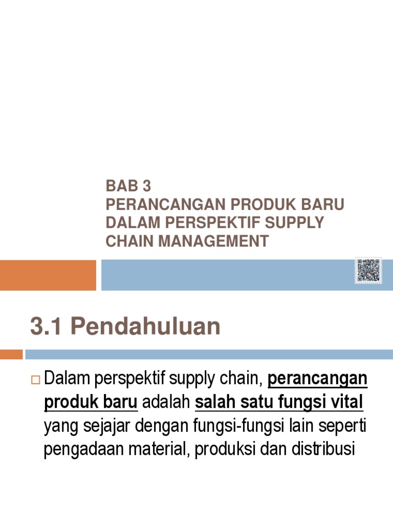 Bab 4 Perancangan Produk Baru Dalam SCM | PDF