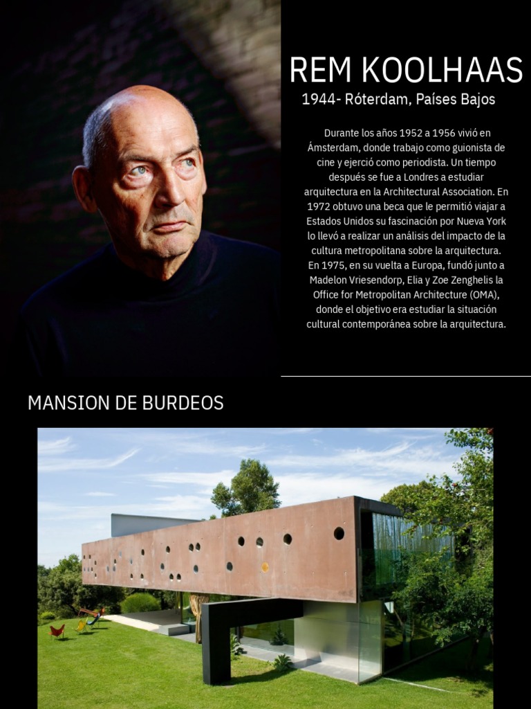 REM KOOLHAAS Presentacion | PDF | Diseño