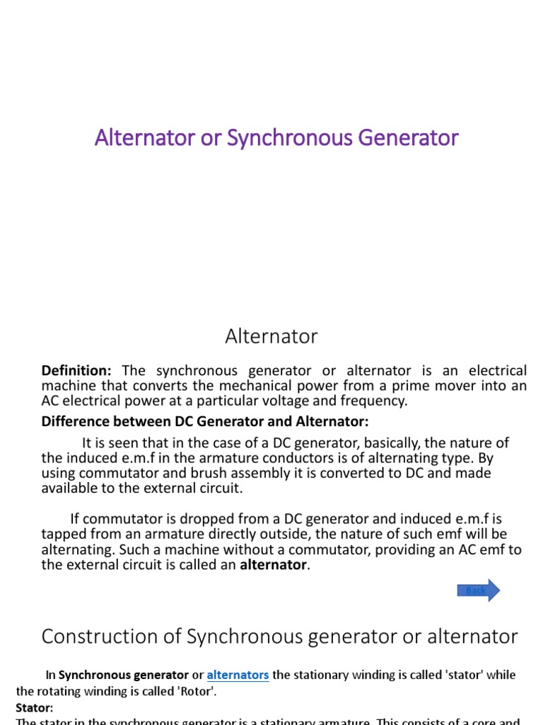 Unit 3 - Synchronous Generator | PDF | Electromagnetic Induction ...