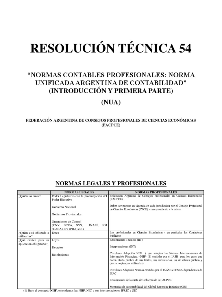Presentación RT 54 | PDF | normas internacionales de INFORMACION ...