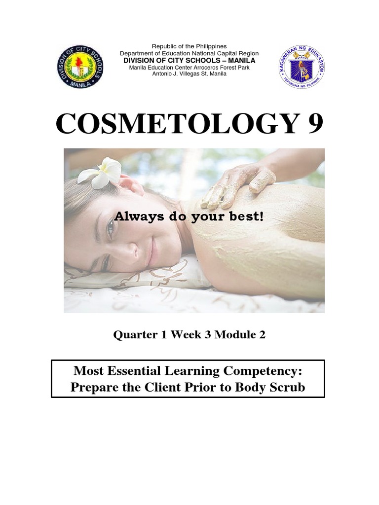 COSMETOLOGY-9 Q1 W3 Mod2 | PDF | Professional Ethics | Golden Rule