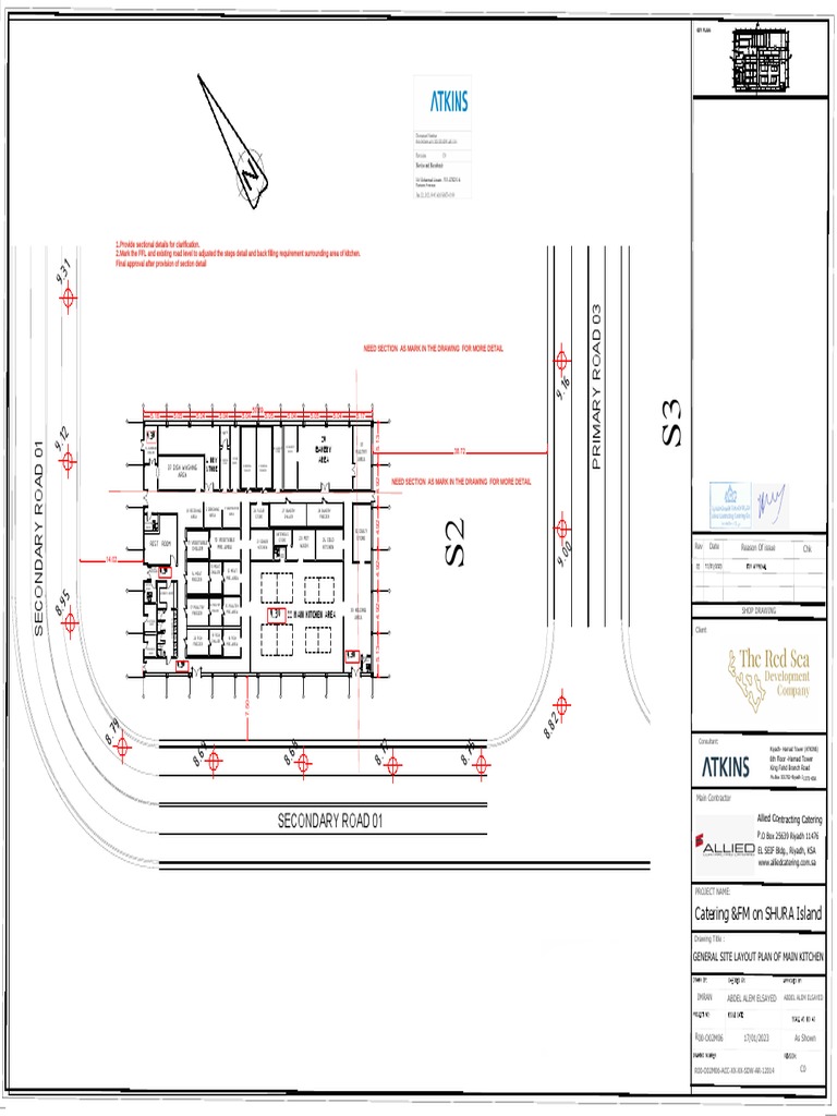 R00-O02m06-Acc-Xx-Xx-Sdw-Ar-12014 General Site Layout Plan of Main Kitchen - R&R | PDF ...