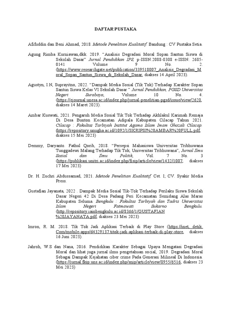DAFTAR PUSTAKA Dan LINK RUSNA 3 | PDF