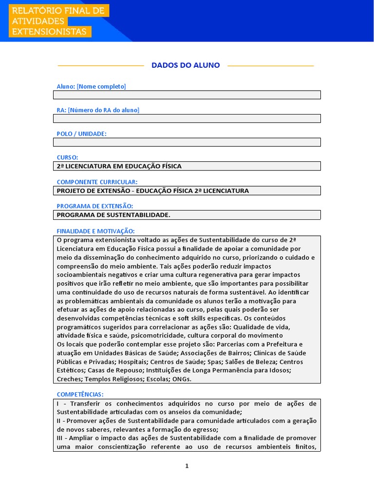 45 PROJETO DE EXTENSAO EDUCACAO FISICA 2a LICENCIATURA k4hlp8 | PDF ... 45 PROJETO DE EXTENSAO EDUCACAO FISICA 2a LICENCIATURA k4hlp8 | PDF ...