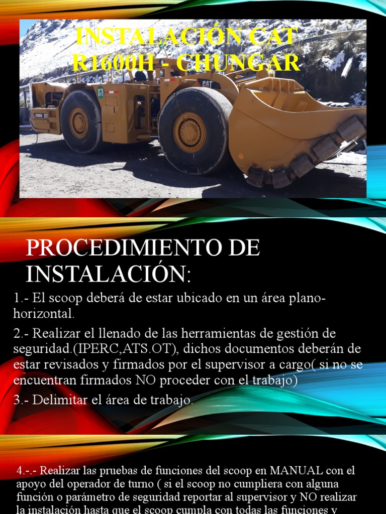 Instalación Scoop CAT R1600H: Guía Completa | PDF | Bienes manufacturados
