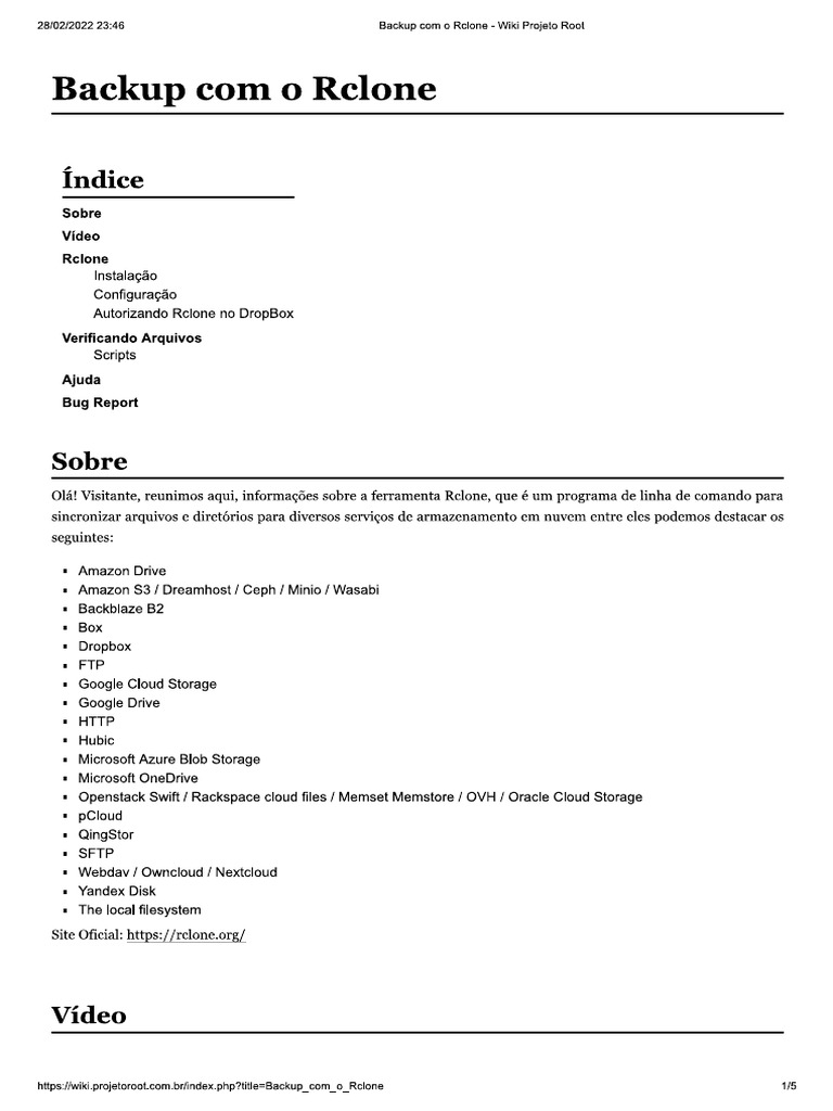 Backup RClone | PDF