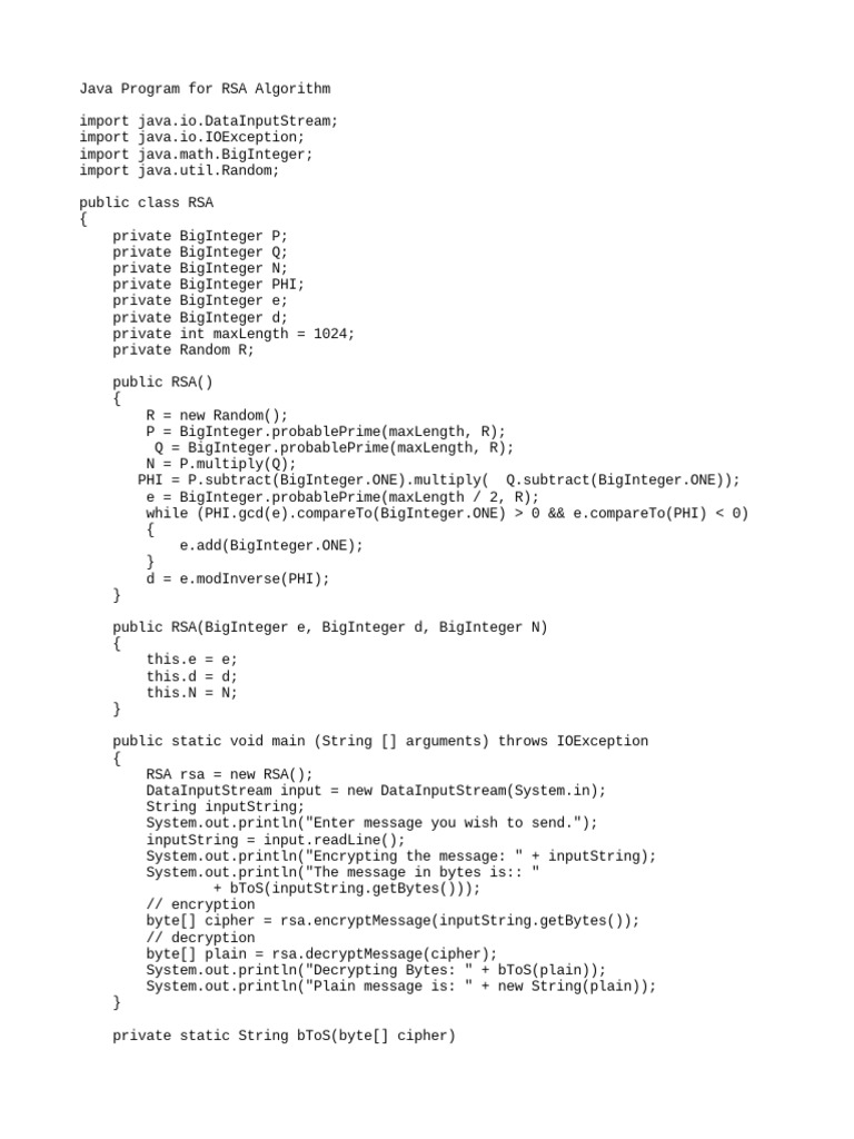 Java Rsa Pdf