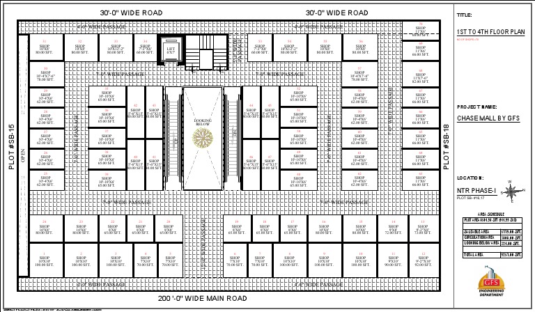 Chase Mall Floor Plan with Dimensions | PDF
