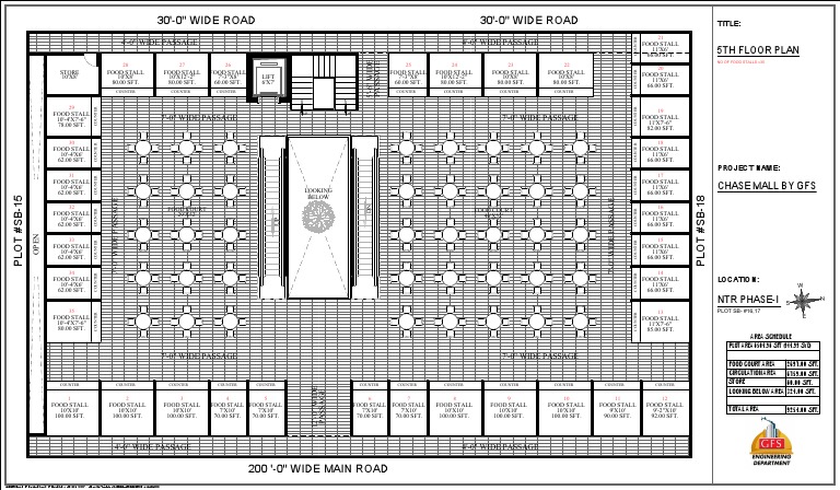 5th Floor Plan (Chase Mall by Gfs. NTR Phase-1 #944.00 Syd) | PDF