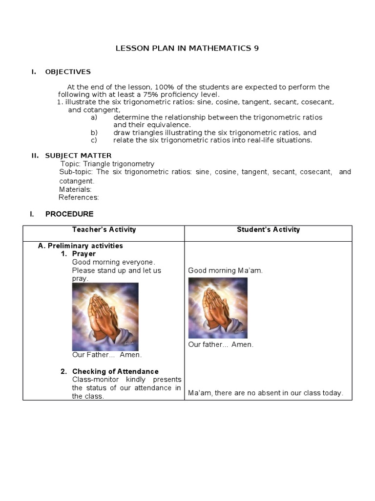 Six Trigonometric Ratios LP | PDF | Trigonometric Functions | Trigonometry