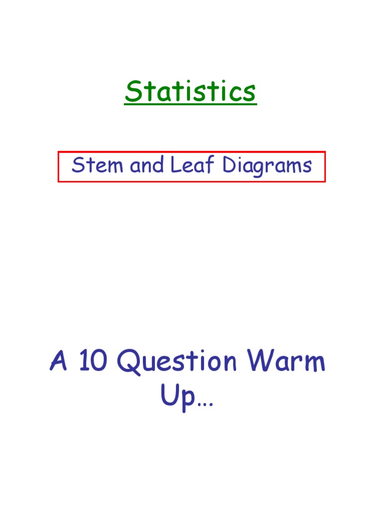 Stem and Leaf | PDF | Mathematics | Arithmetic