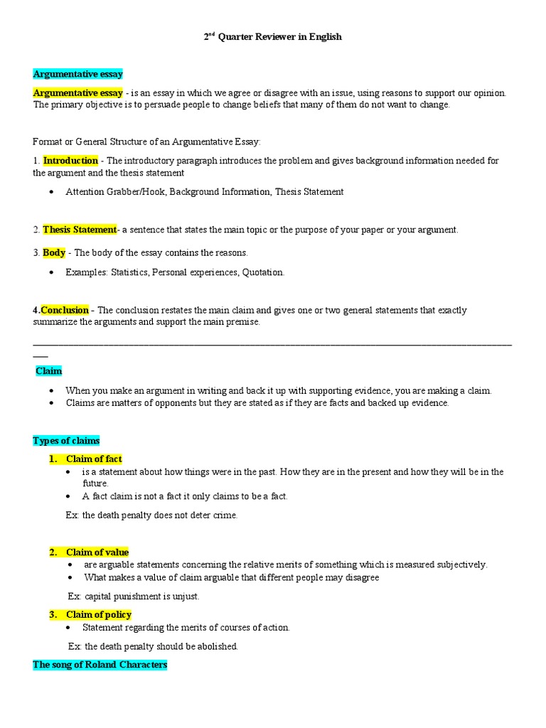 English 10 2nd Quarter Reviewer | PDF | Claude Frollo | Esméralda (The ...