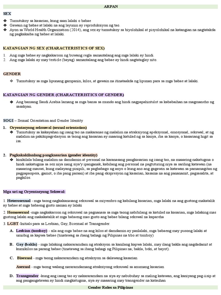 3rd Quarter Reviewer in Arpan 10 | PDF