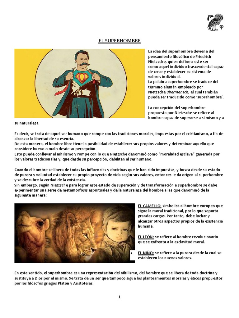 Nietzsche y el Concepto de Superhombre | PDF | Friedrich Nietzsche ...