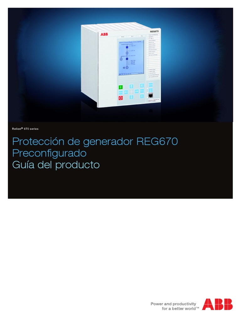 1MRK502019-BES A Es Proteccion de Generador REG670 Preconfigurado Guia ...
