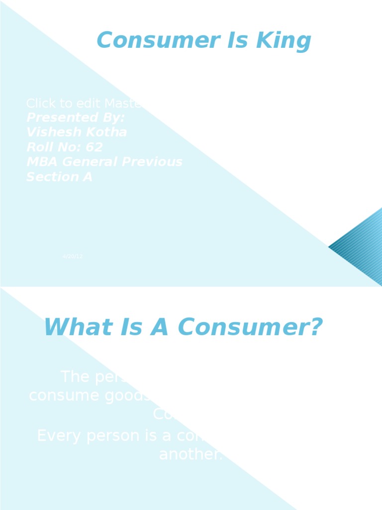 Consumer Is King | PDF | Customer Relationship Management | Marketing