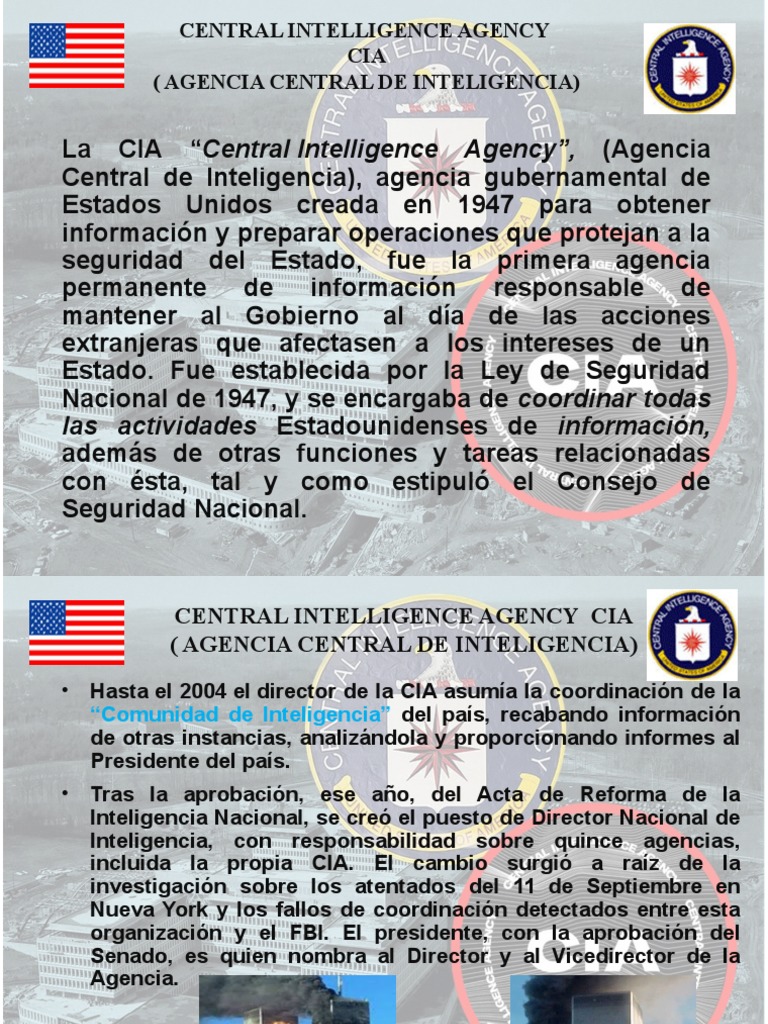 Cia Diapositivas | Descargar gratis PDF | Agencia Central de ...