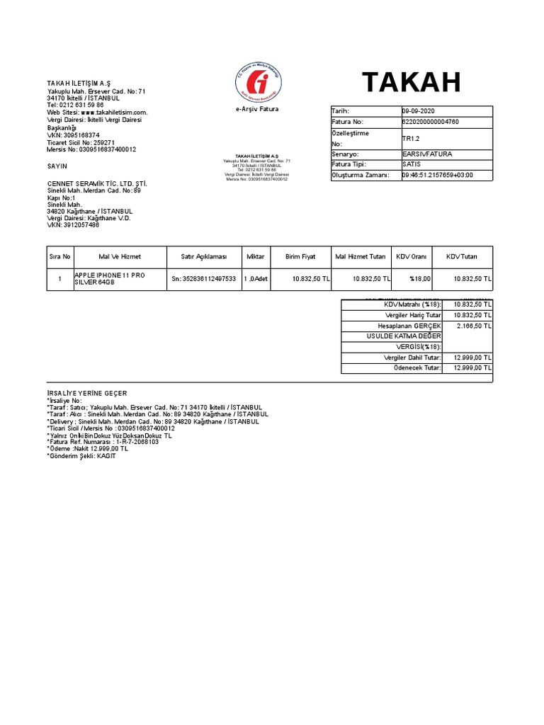 Takah: Takah İletişim A.Ş | PDF