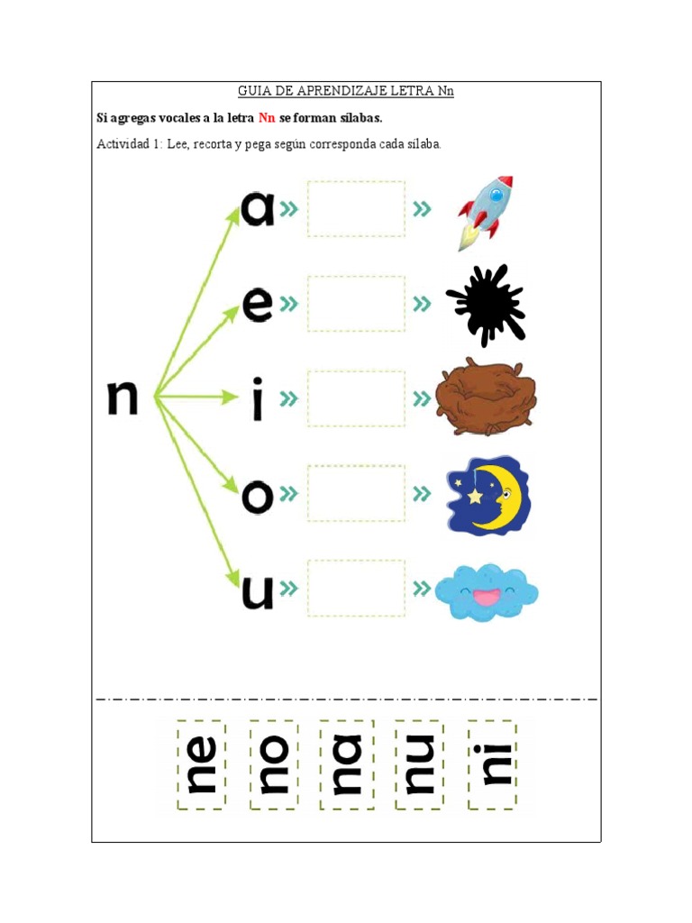 GUIA FORMAR SILABAS NN | PDF