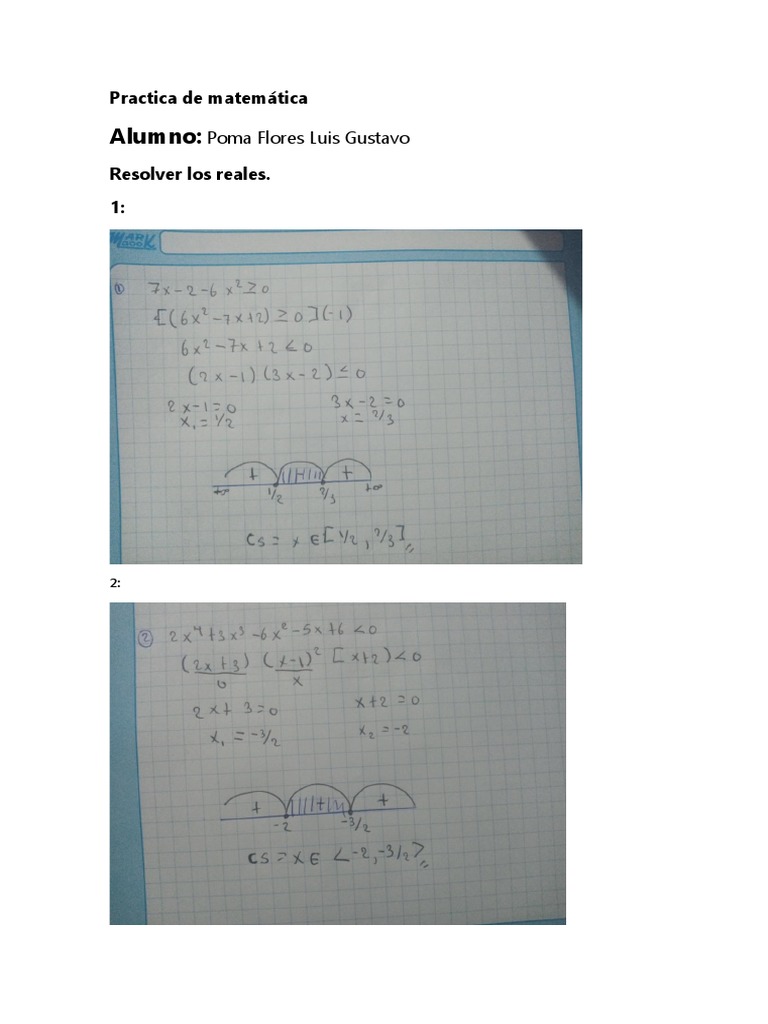 Practica de Matematica | PDF