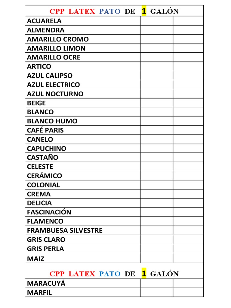 CPP Latex Pato de 1 Galón | PDF | Verde | Diseño gráfico