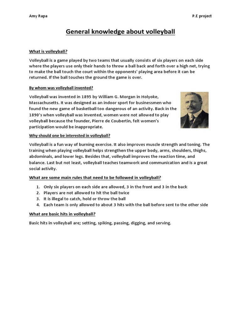 Pe Project Updated Ta 2021 | PDF | Volleyball